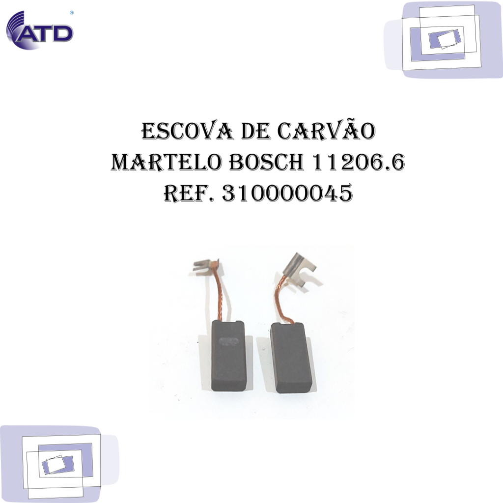 Escova de carvão Martelo BOSCH 11206.6 - ATD Vedações