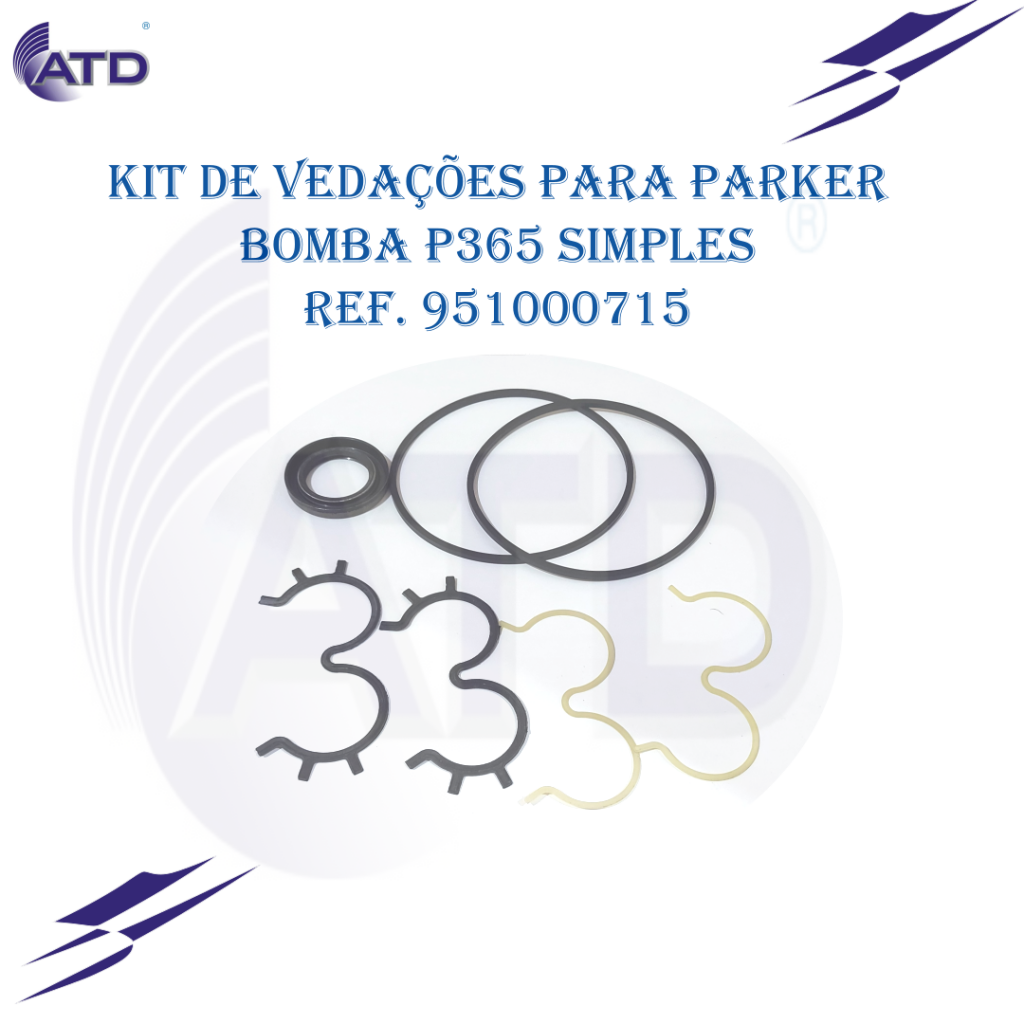 Kit de vedações para PARKER bomba P365 simples - ATD Vedações